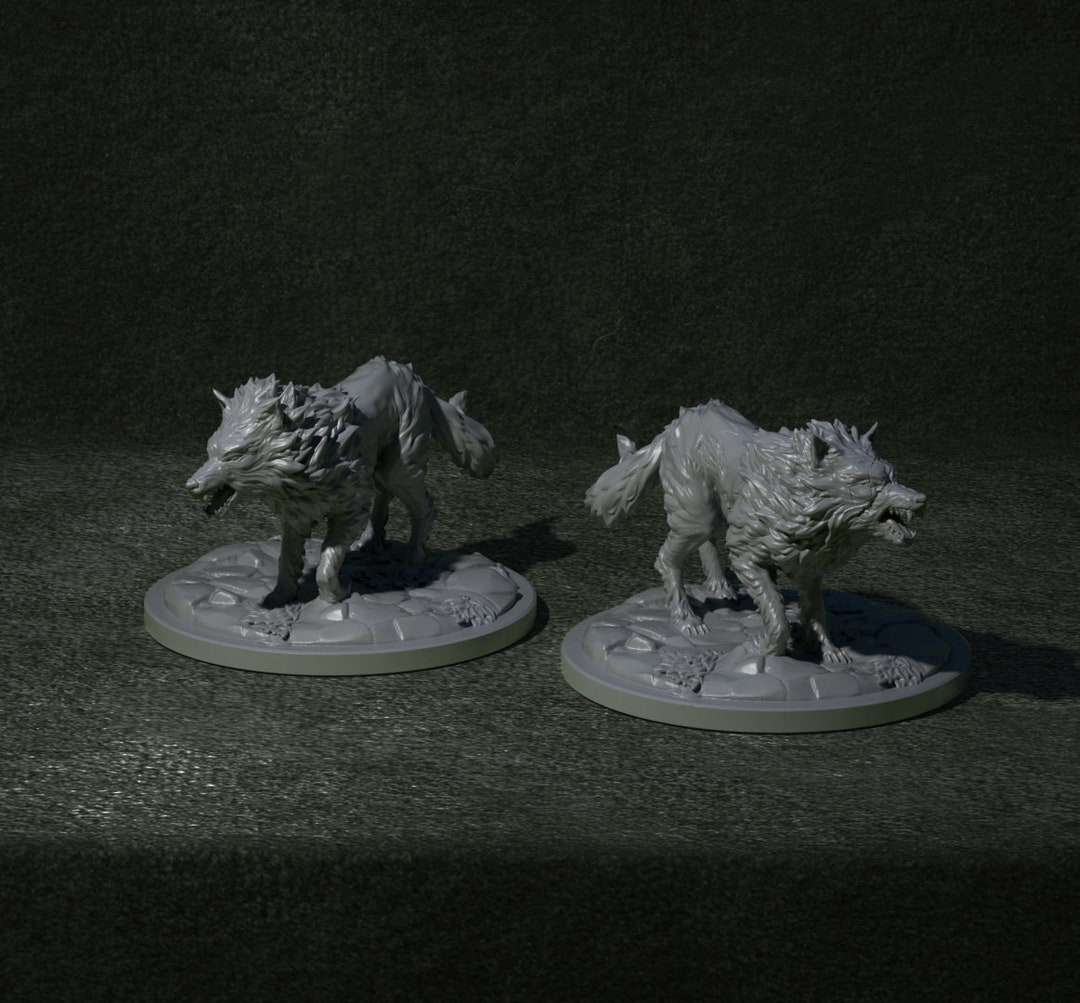 Wolf 3d Printed Miniatures for Tabletop Rpgs|dungeons and Dragons|dnd|d ...
