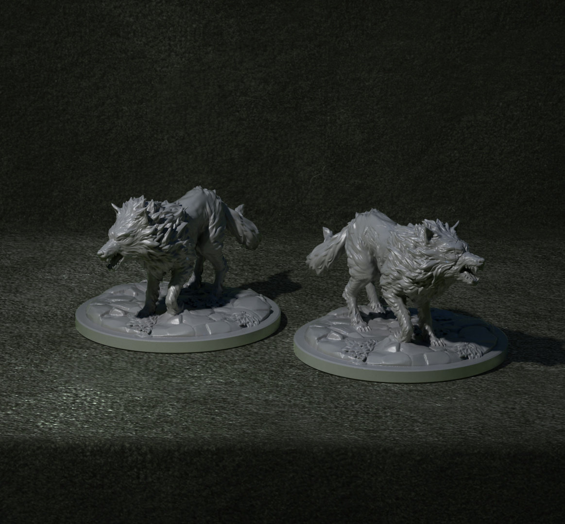 Wolf 3d printed Miniatures for Tabletop RPGsDungeons and | Etsy