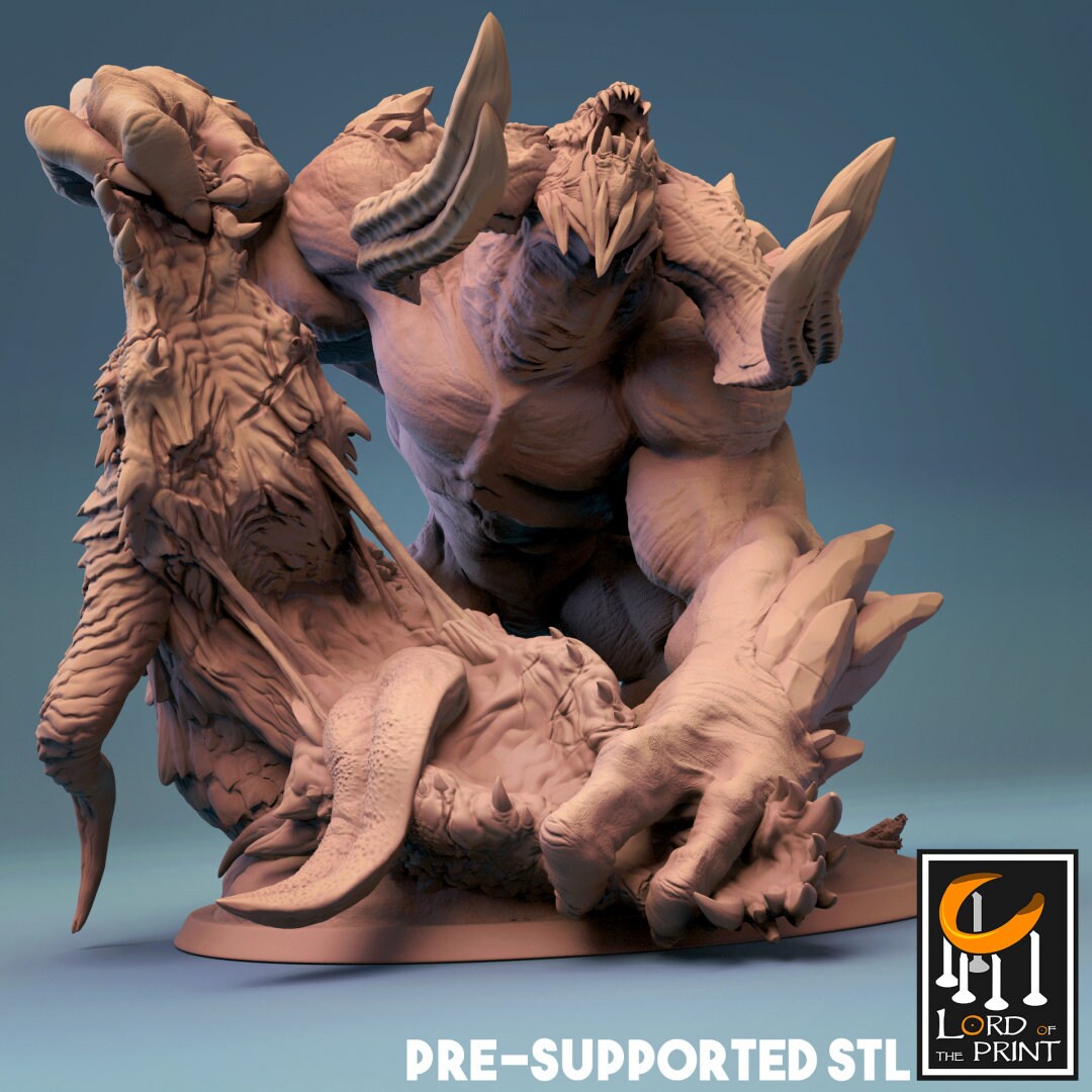 Frost Behemoth 3d Printed Miniature for Tabletop Rpgsdungeons - Etsy UK