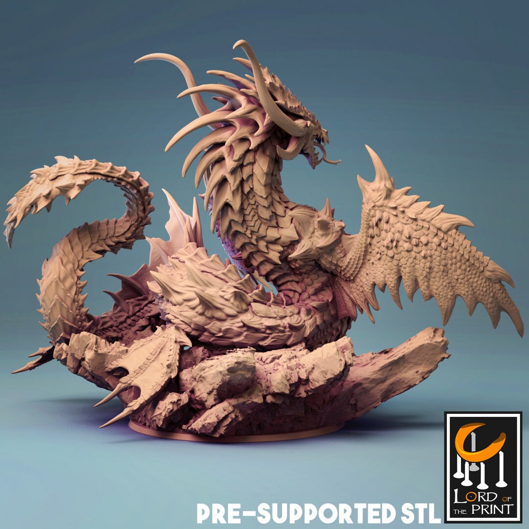 Water Leviathan 3d Printed Miniature for Tabletop - Etsy Australia