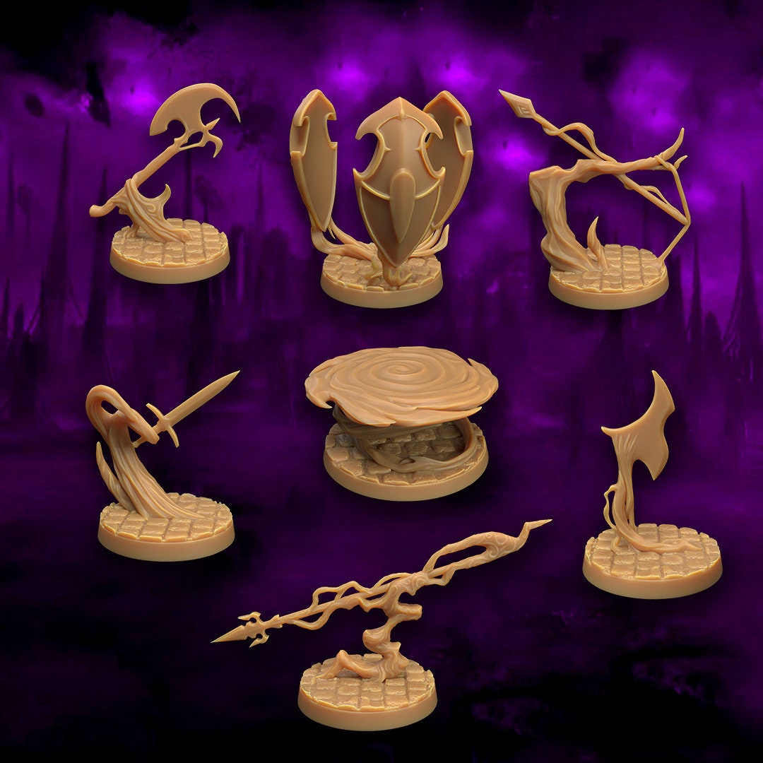 Spiritual Weapons 3d Printed Miniatures for Tabletop Rpgs Dungeons and ...