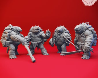 TURTLE FOLK Miniature Many Size Options dungeons and - Etsy