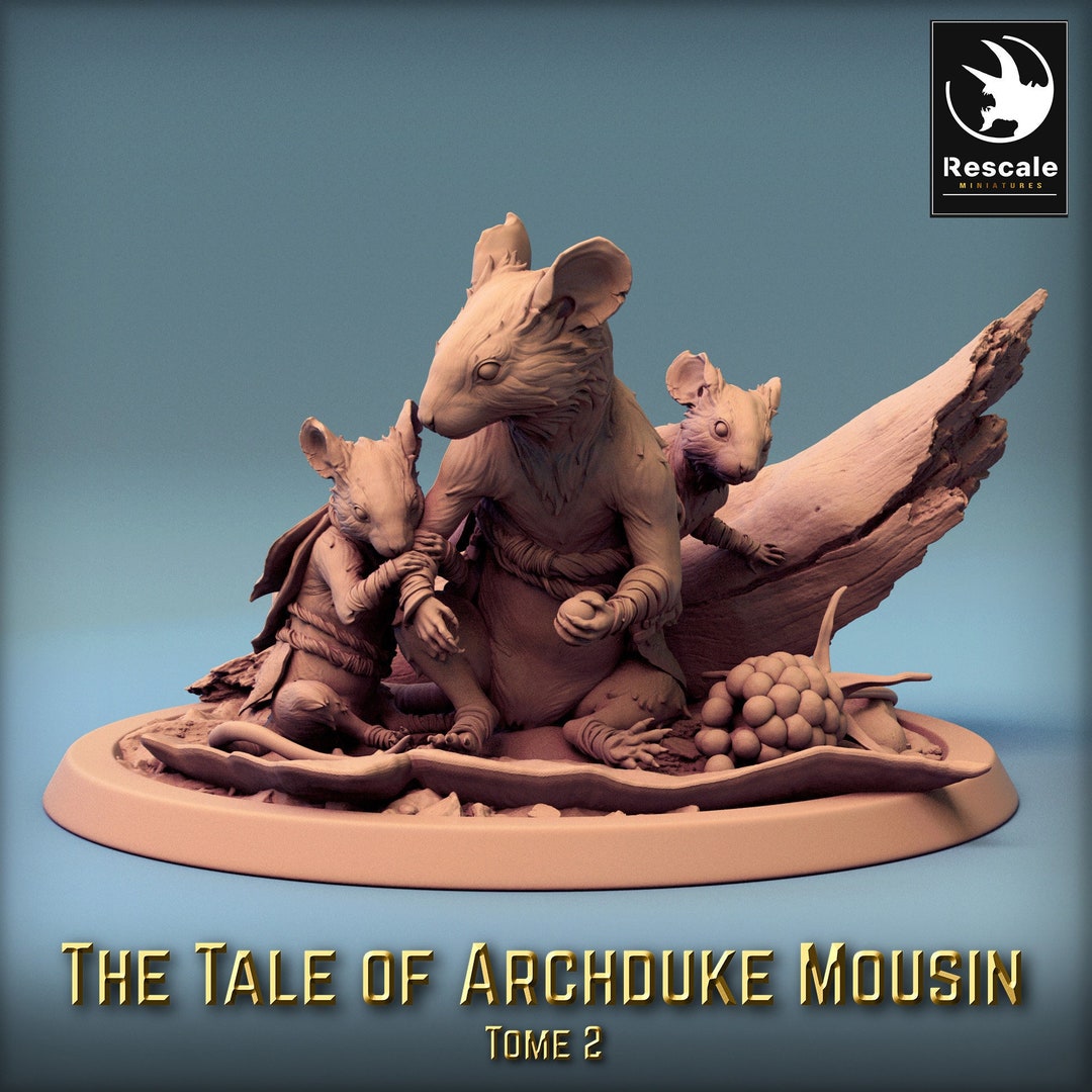 Mouse Family 3d Printed Miniature for Tabletop Rpgs|dungeons and ...