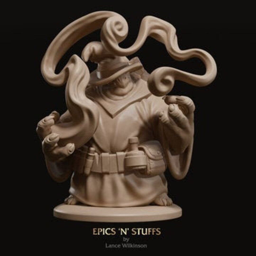 Tortleturtle Sorcererwizard 3d Printed Miniature for Tabletop ...