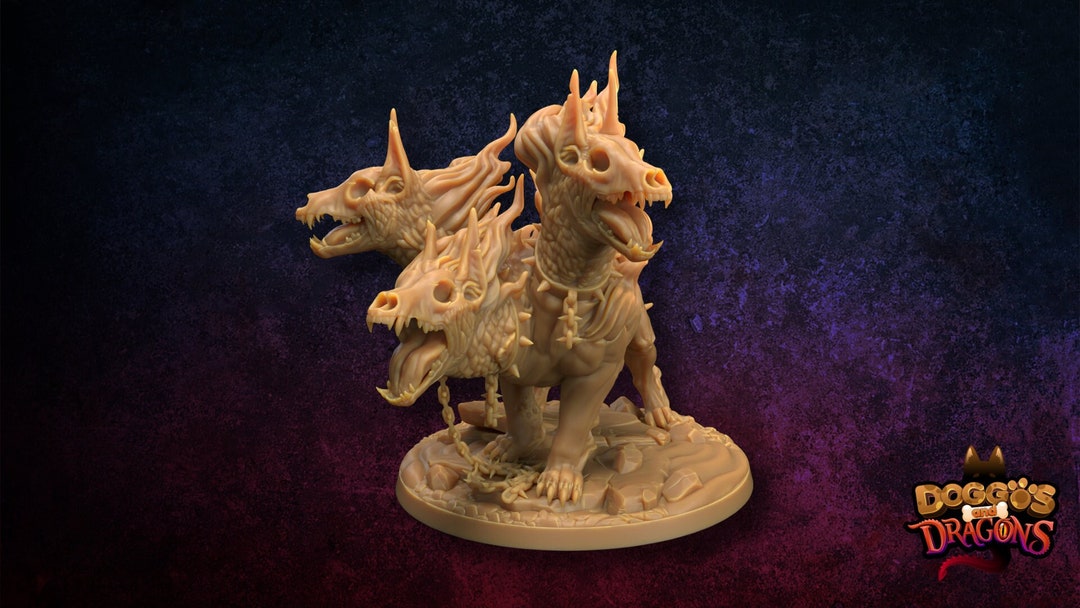 Cerberus 3d Printed Miniatures for Tabletop Rpgs Dungeons and Dragons ...
