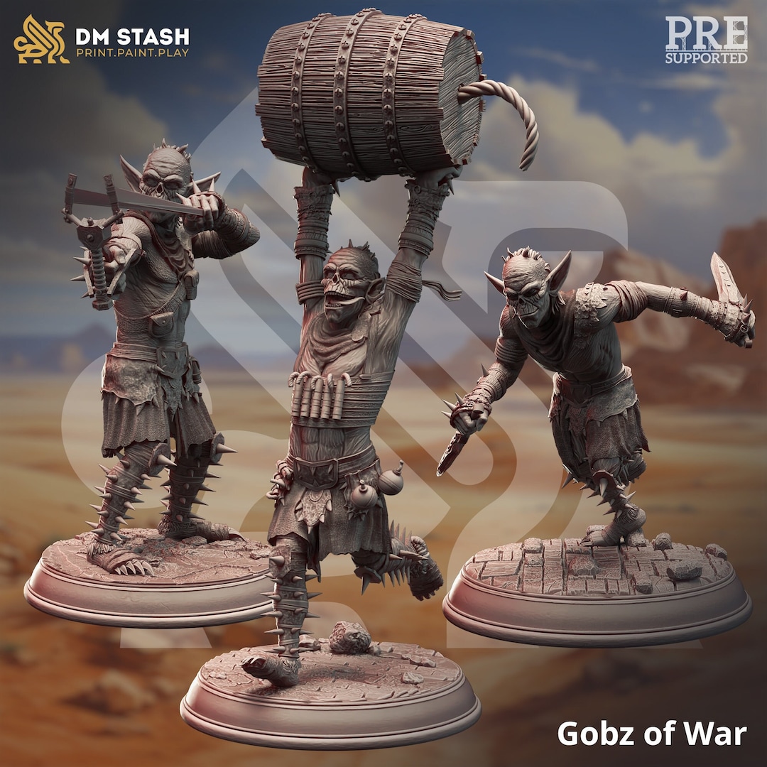 War Goblins 3d Printed Miniature for Tabletop Rpgsdungeons and ...