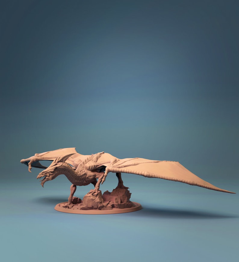 White Dragon 3d Printed Miniature for Tabletop Rpgsdungeon - Etsy UK
