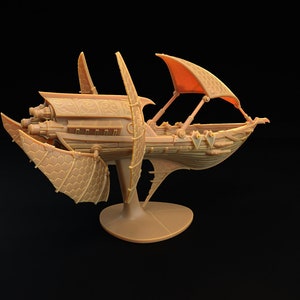 Space Elf Skiff 3d Printed Miniatures for Tabletop Rpgs Dungeons and ...