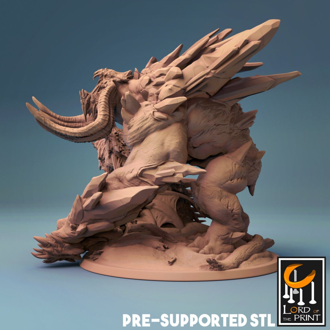 Frost Behemoth 3d Printed Miniature for Tabletop Rpgsdungeons - Etsy UK