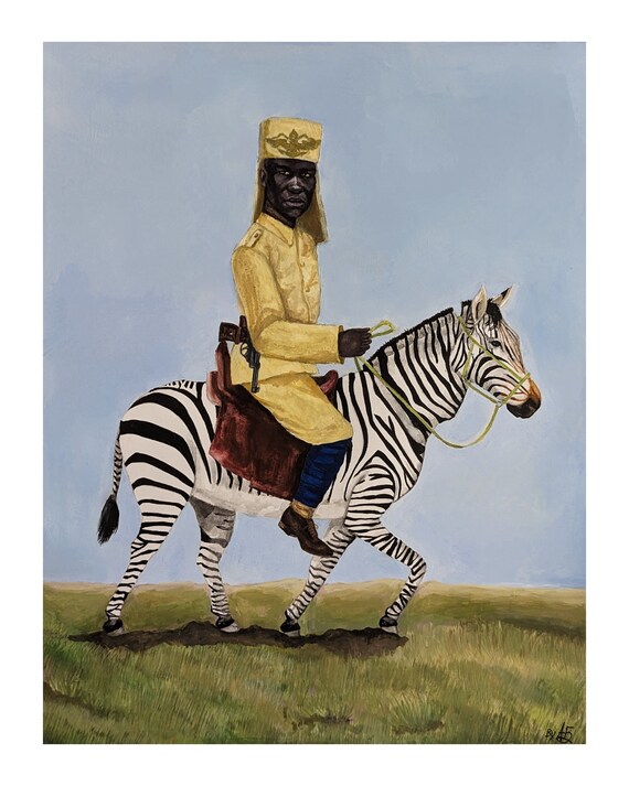 Riding Zebra In Africa