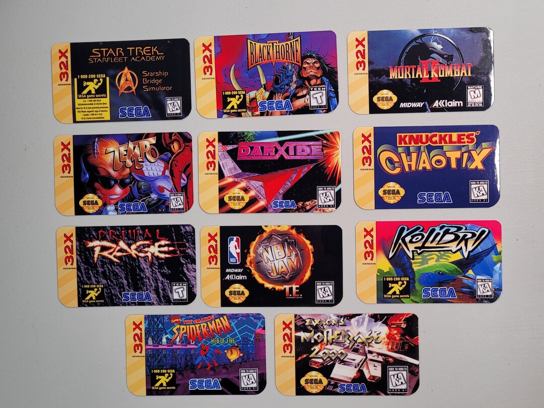 Replacement Labels for Sega 32x Games. High-quality Vinyl Sticker - Etsy
