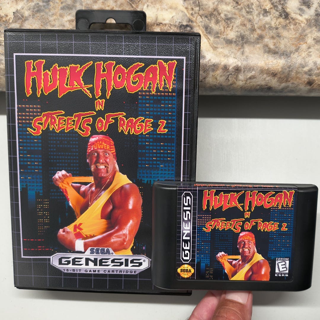 Hulk Hogan in Streets of Rage 2 for Sega Genesis + Case & Cover Art. - Etsy