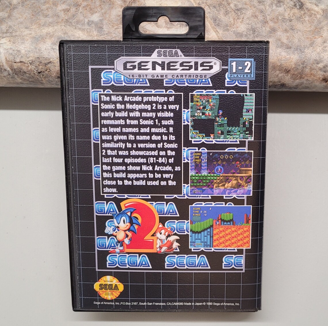 Sonic the Hedgehog 2 nick Arcade Custom-made Prototype for Sega Genesis ...