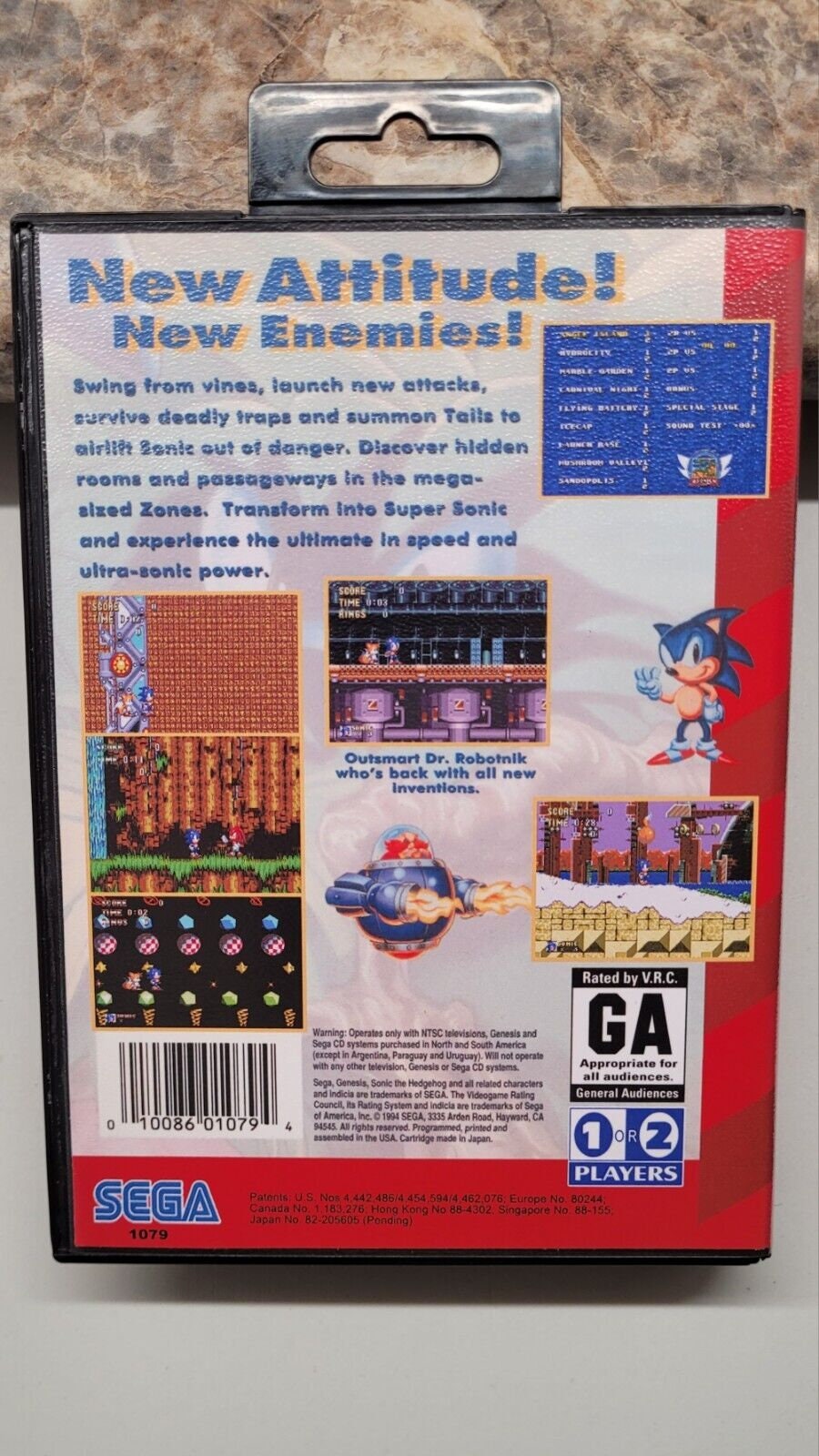 Sonic the Hedgehog 3 Custom-made Prototype for Sega Genesis From NOV-3 ...