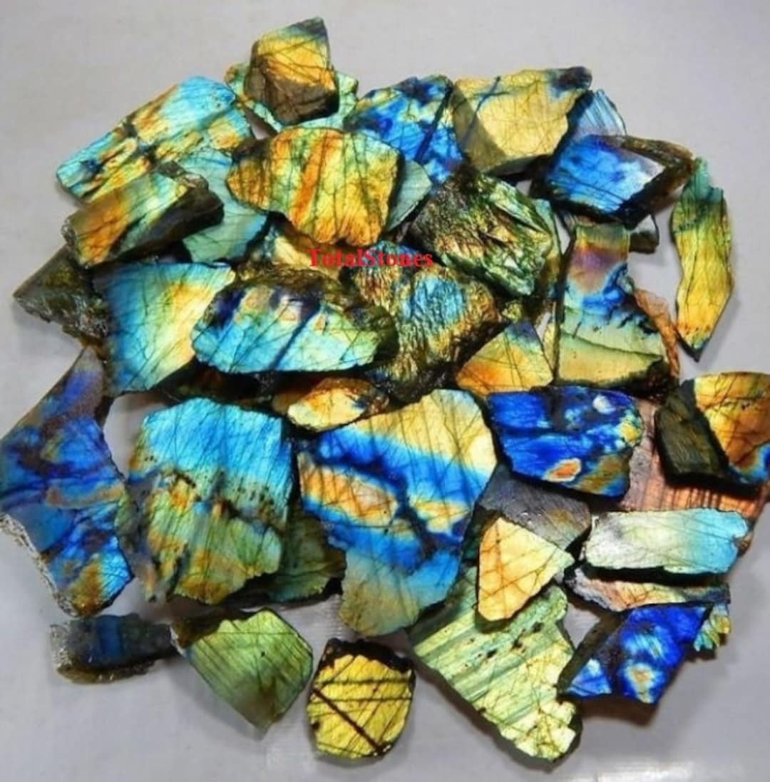 Natural LABRADORITE SLAB, Polished Labradorite Slice, Wholesale Raw ...