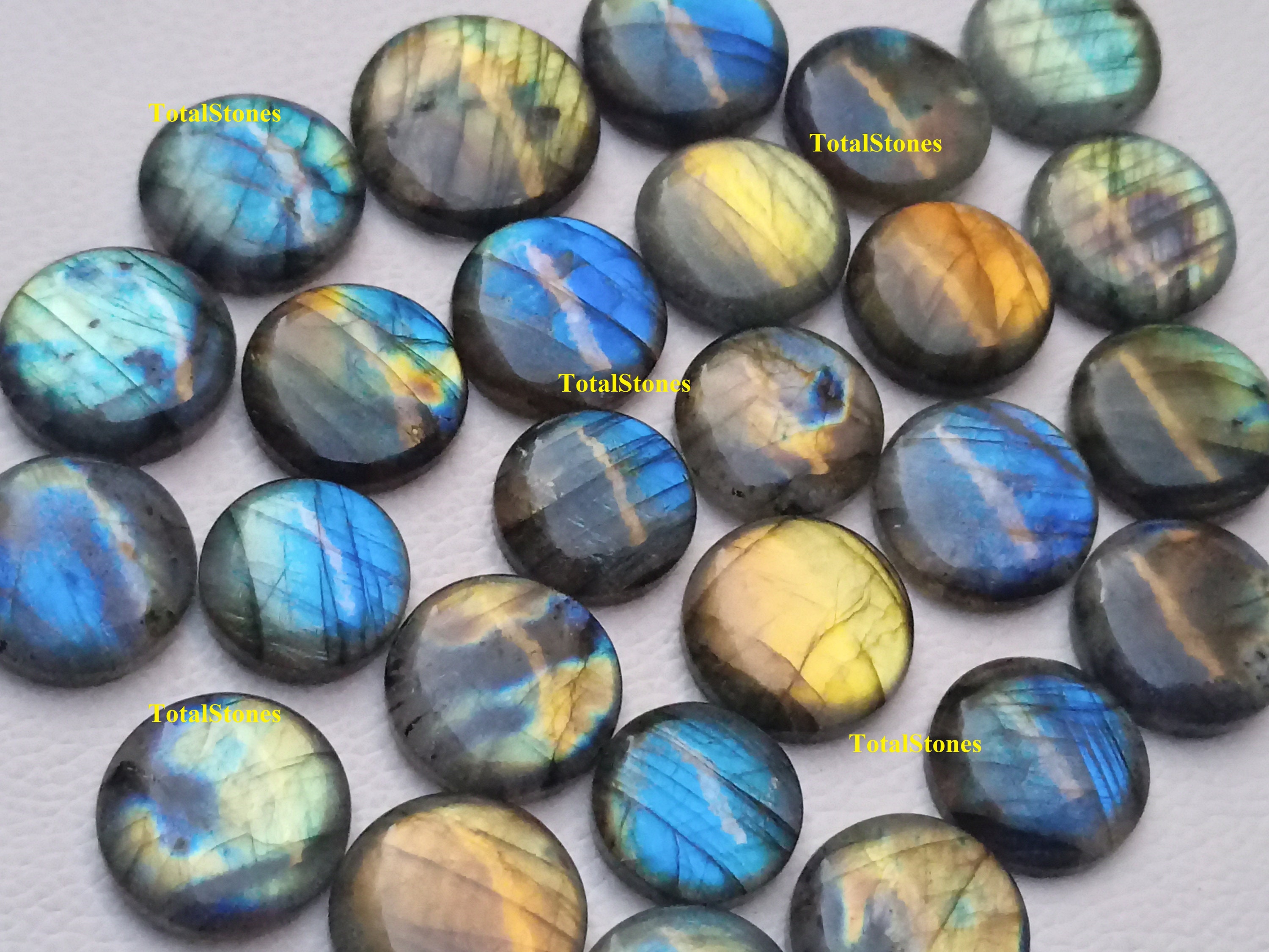 Round Labradorite Cabochon Gemstones Natural Labradorite - Etsy