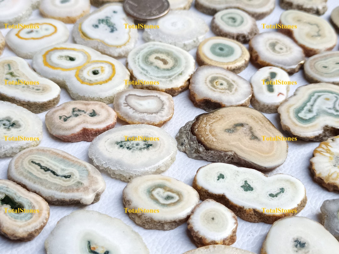 Rare Natural Solar Quartz / Unique Self Pattern Solar Quartz Cabochon ...