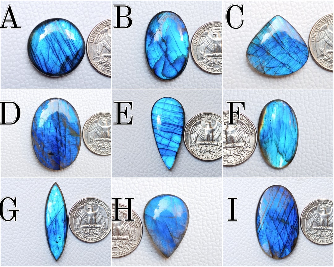Blue Labradorite Loose Gemstones A Grade Crystals You Choose. DIY ...
