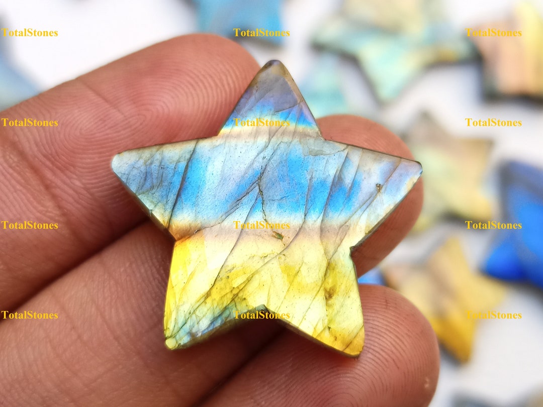Perfect Star Shape Labradorite Cabochon / Real Star Shape Jewelry ...