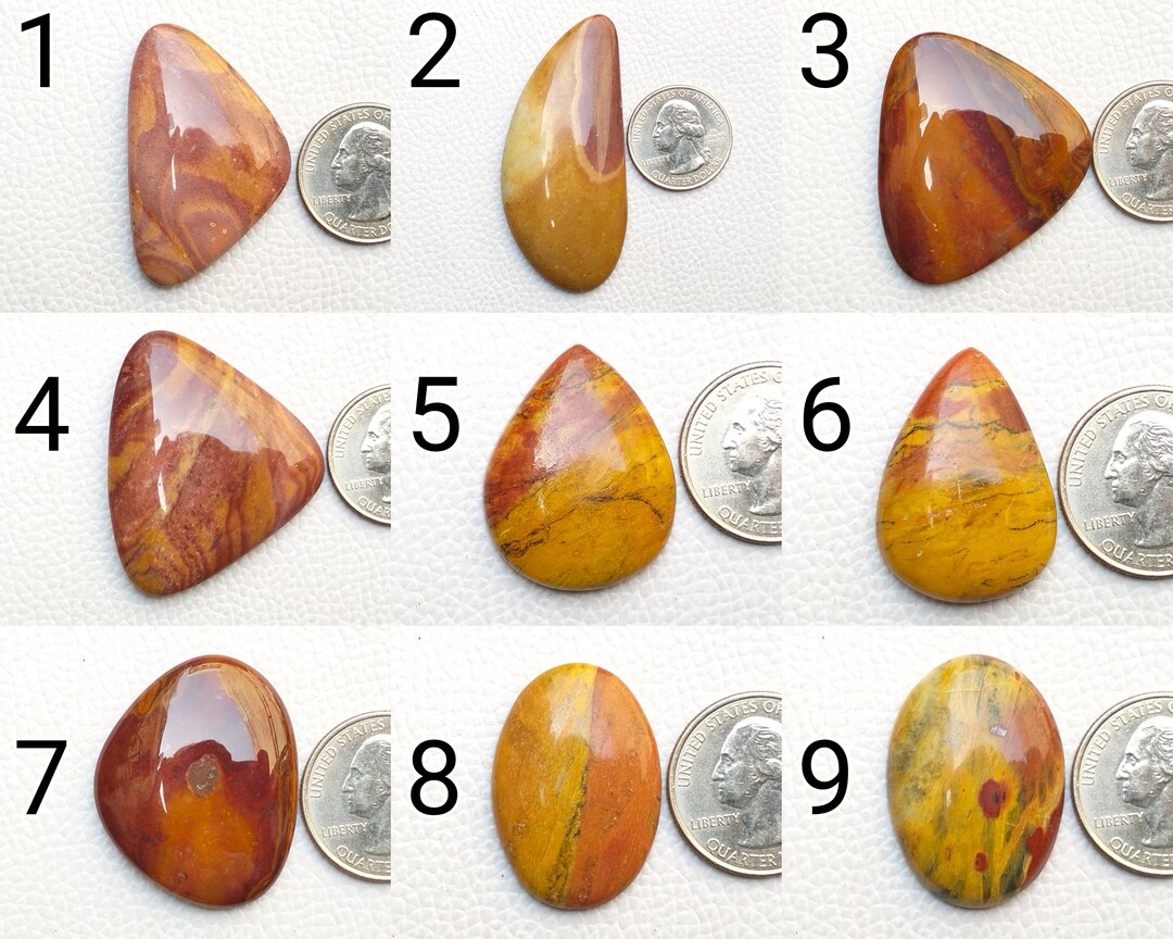Mookaite Jasper Cabochon One Side Flat Semiprecious Mookaite Jasper ...