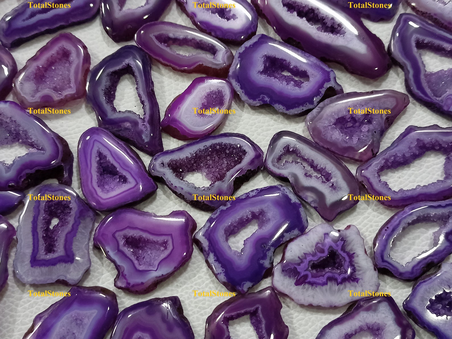 Purple Window Druzy Geode Polished Slabs / Geode Slices / | Etsy