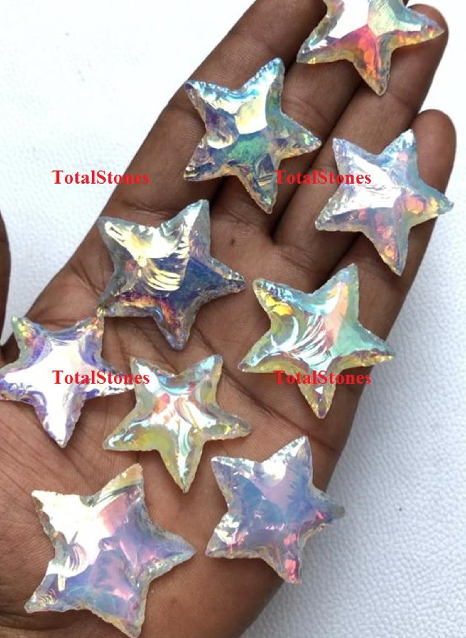 Crescent Star Angel Aura Star Star Crystals Opalite Shimmer - Etsy