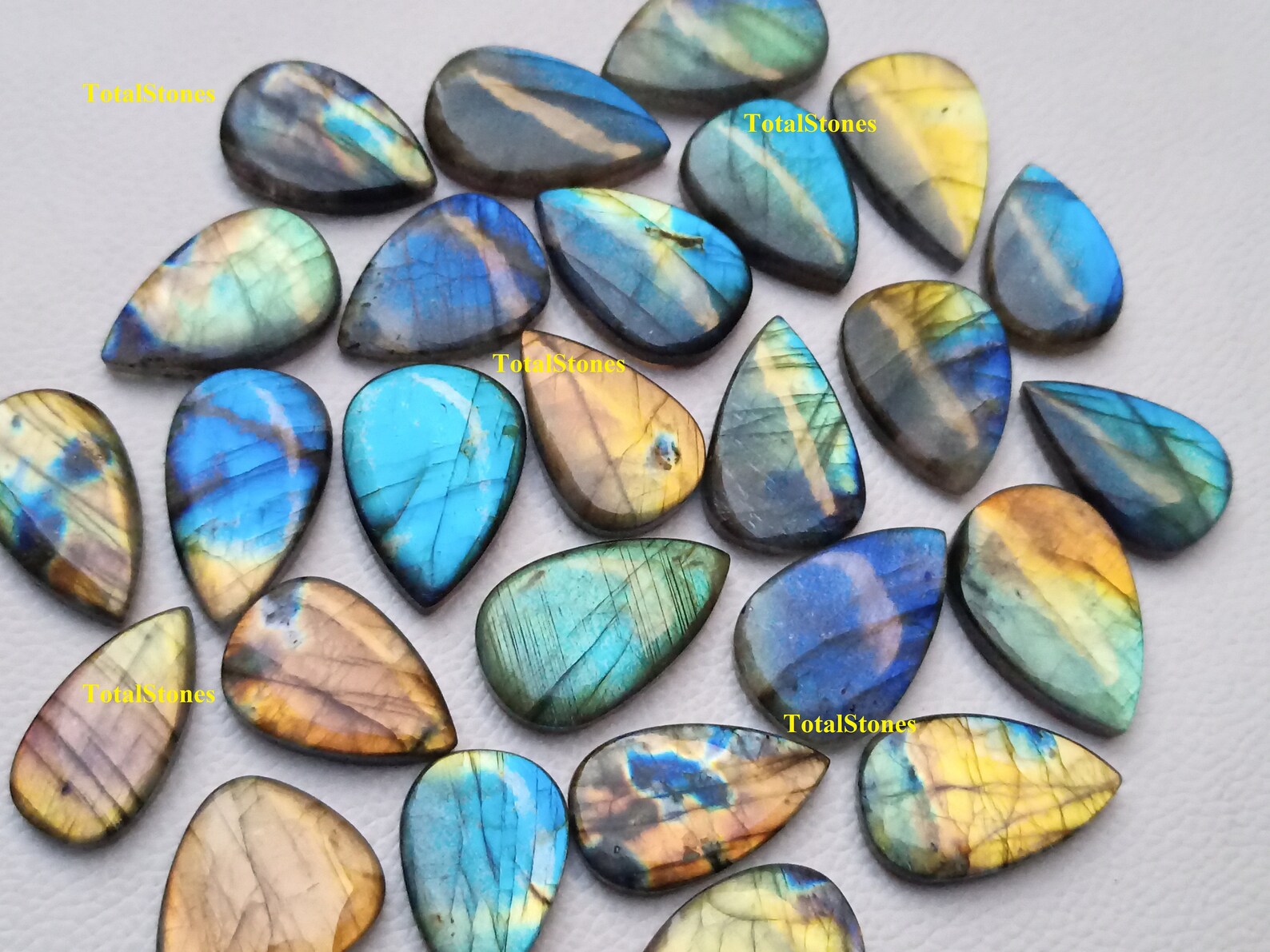 Teardrop Labradorite Cabochon Gemstones Natural Labradorite - Etsy