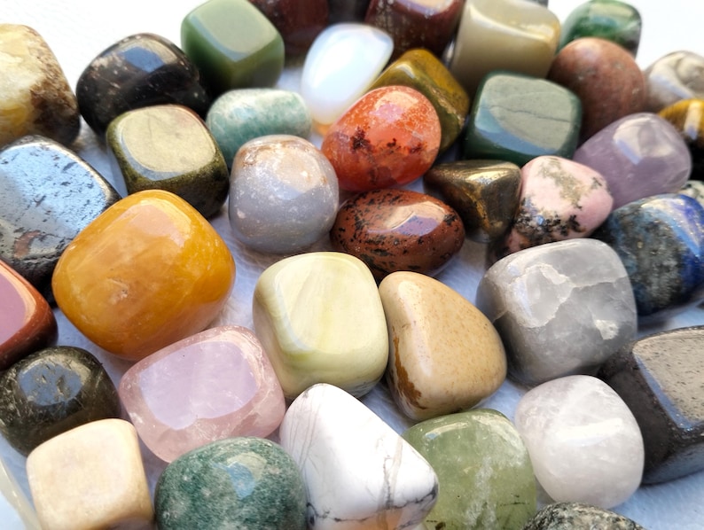 Natural Tumbled Stones Bulk – Assorted Polished Crystals for Gifts ...
