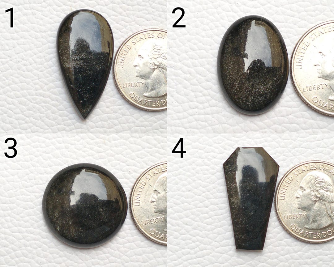 Silver Obsidian Gemstone Both Side Polished Pendant Jewelry Silver ...