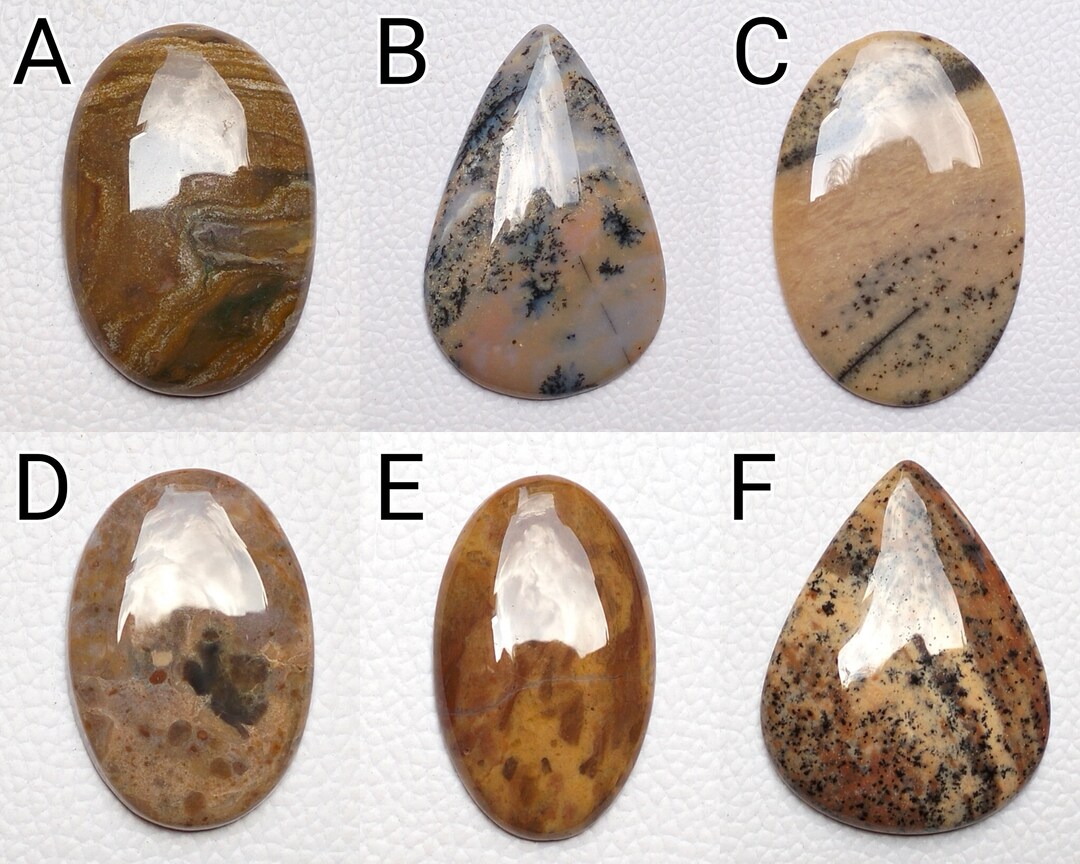 Natural Honey Dendritic Agate Loose Stone Both Side Polished Designer ...