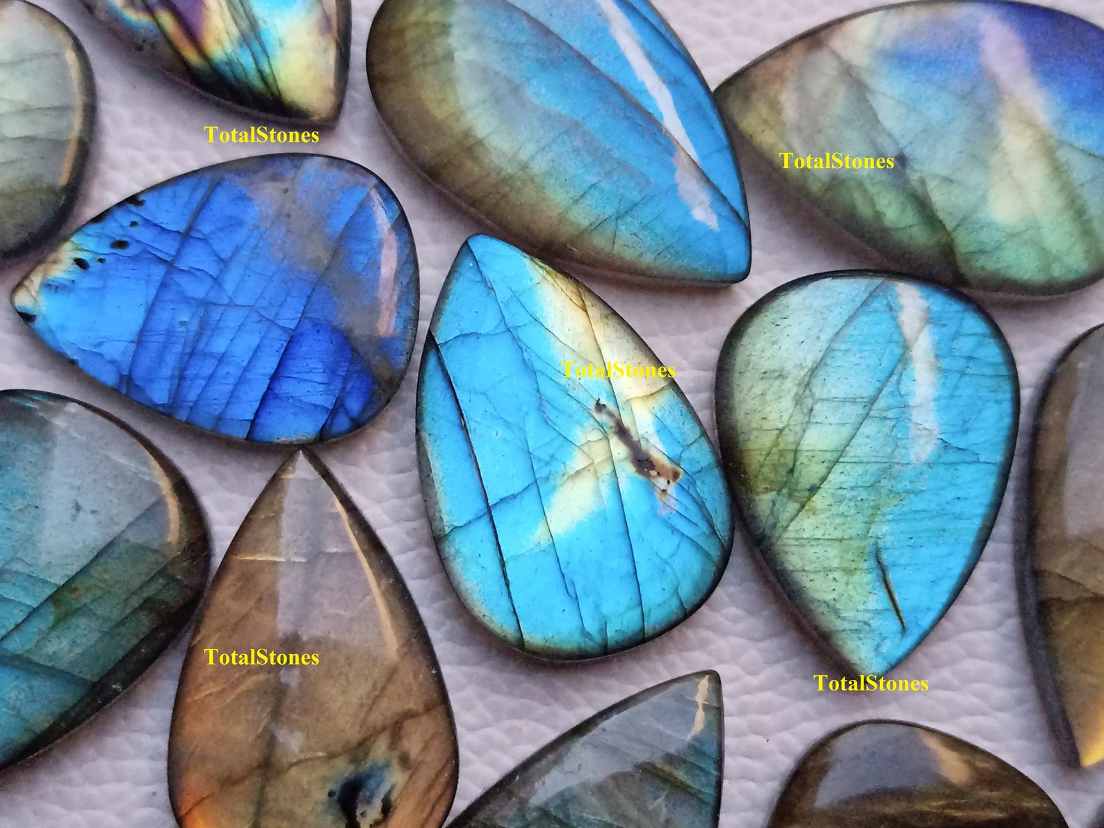 Teardrop Labradorite Cabochon Gemstones Natural Labradorite - Etsy
