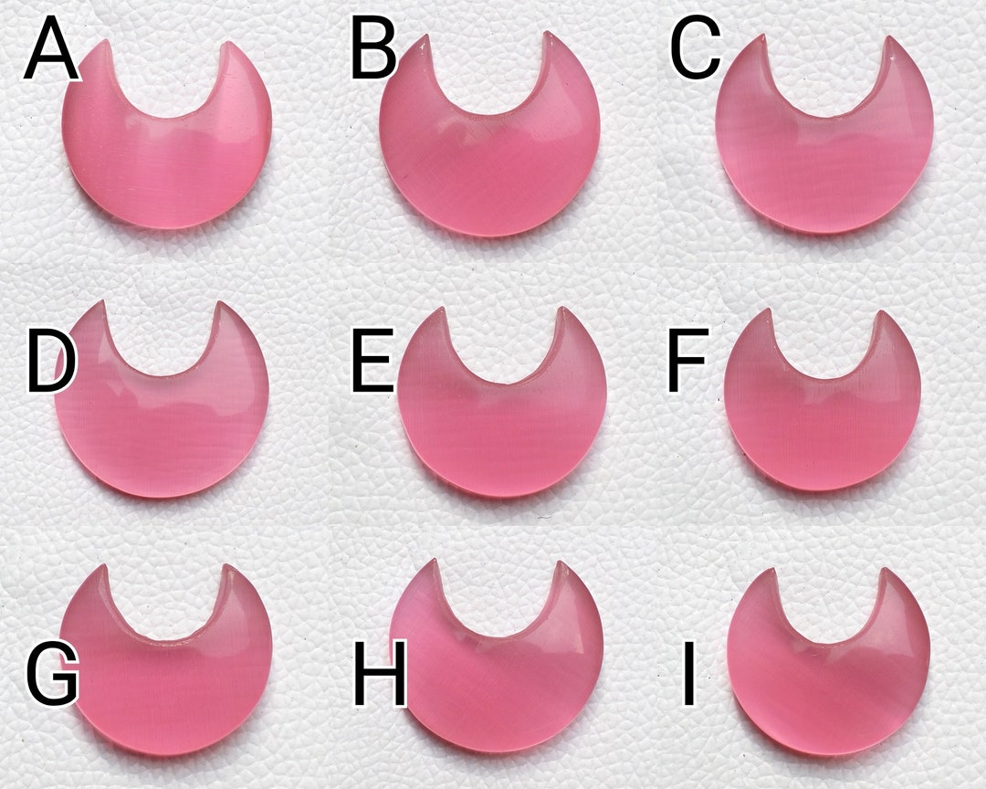 Pink Monalisa Crescent Moons Shape Gemstones | Both Side Mirror ...