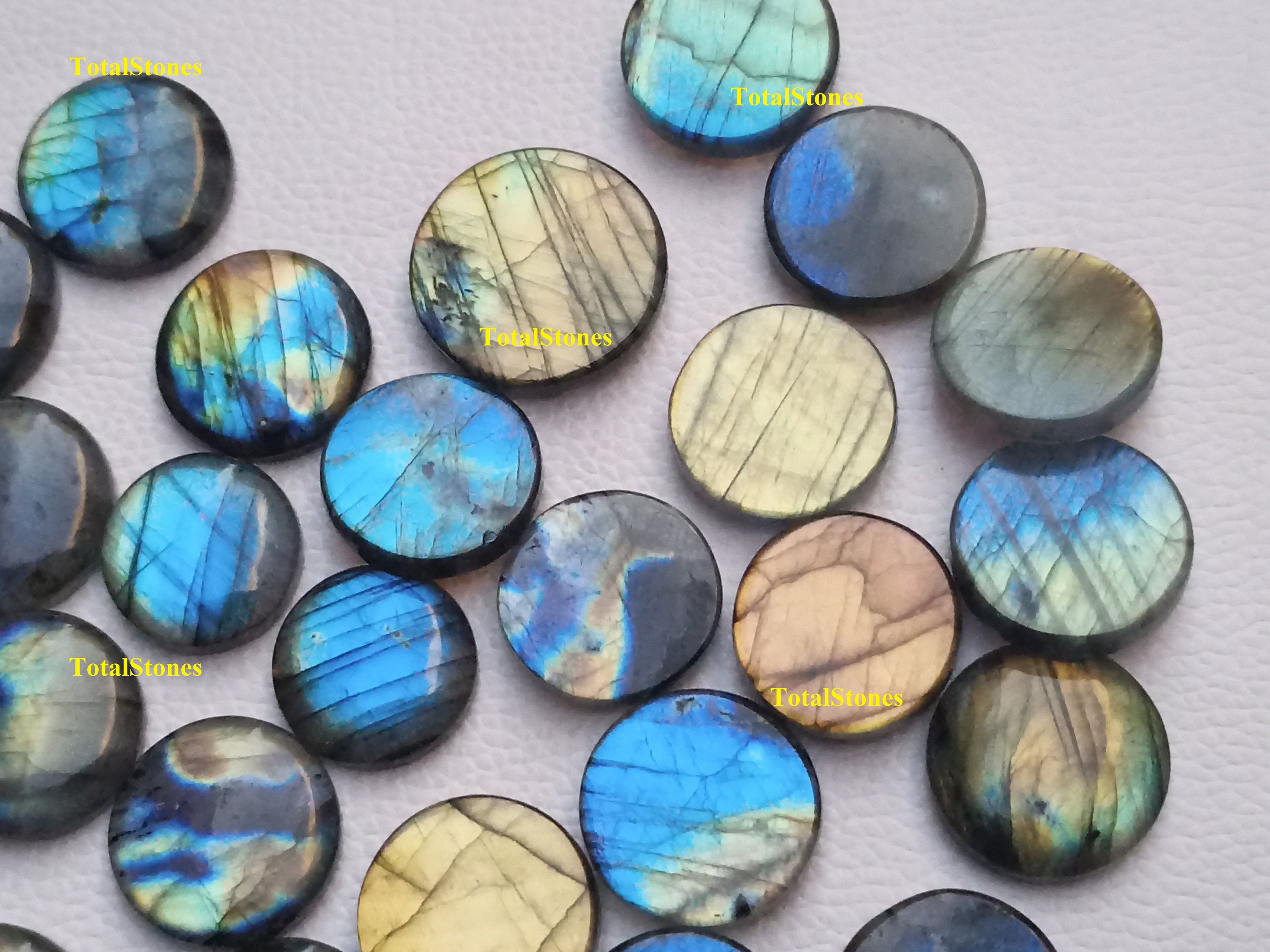 Round Labradorite Cabochon Gemstones Natural Labradorite - Etsy India