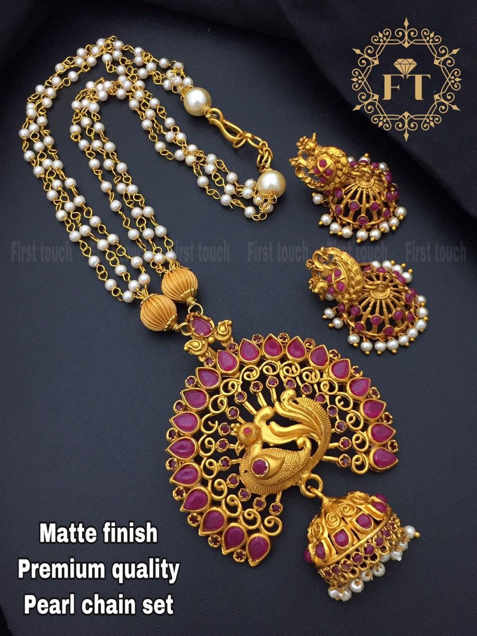 Antique Temple Haram Necklace Set Indian Jewelry Set for Women | Etsy