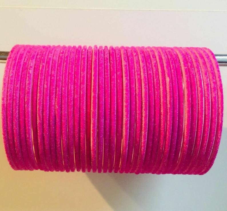 Jaipuri Fashion velvet bangles For Women And Girls indian | Etsy