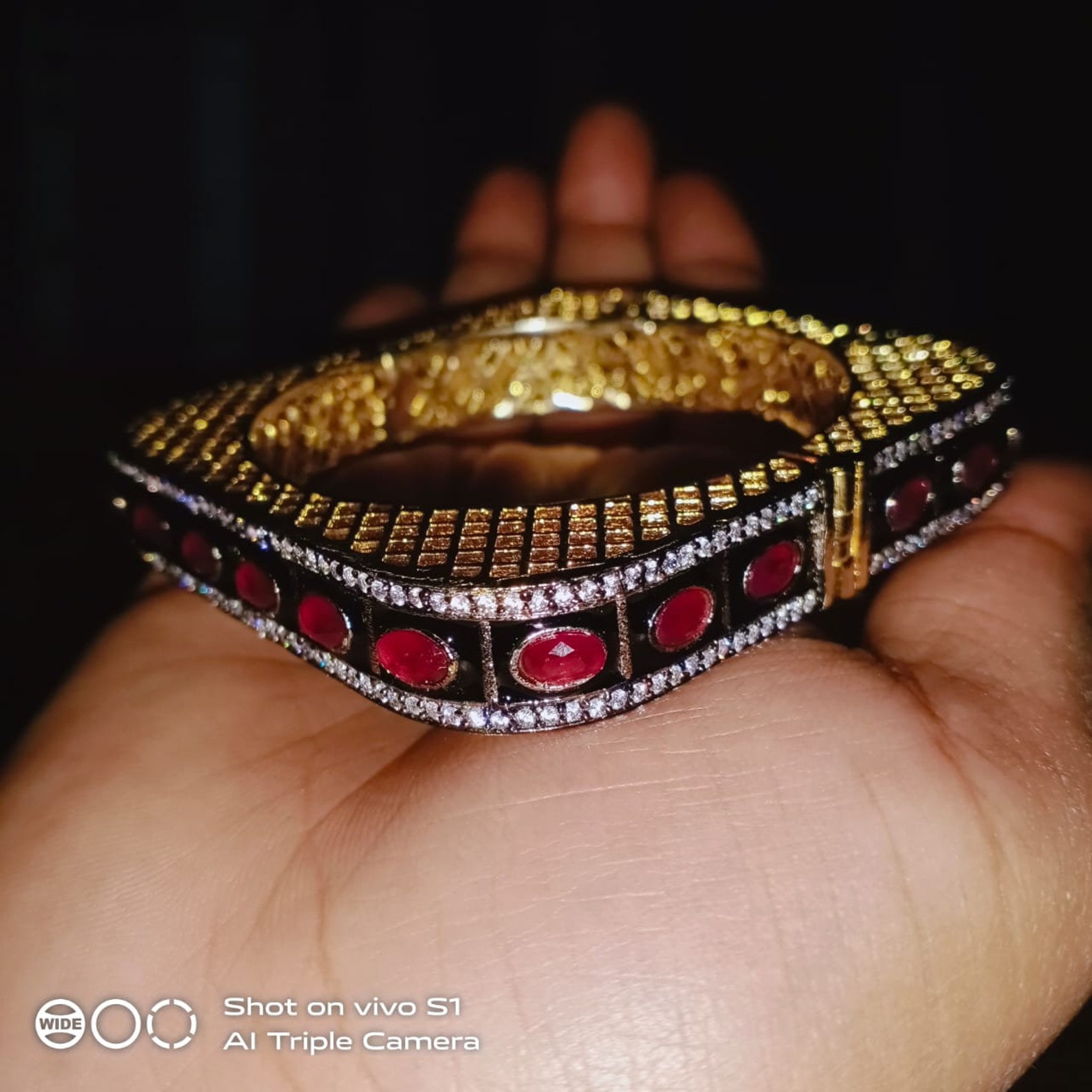 Adjustable Semi Precious Bangle Sqaure Shape Kada for Womens | Etsy