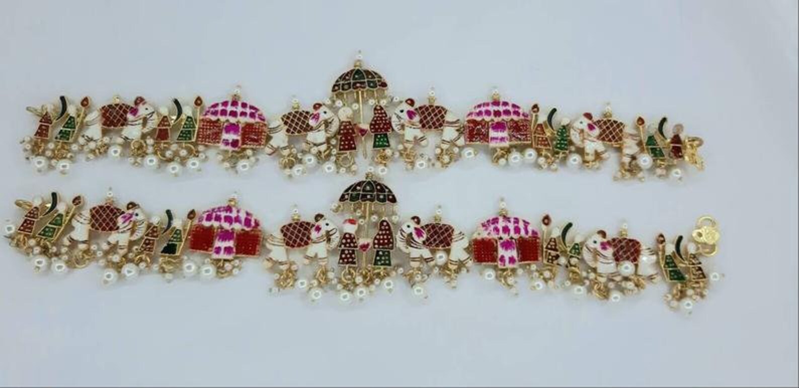 Meenakari Kundan Doli Barat Rajasthhani Anklet Set Wedding - Etsy UK