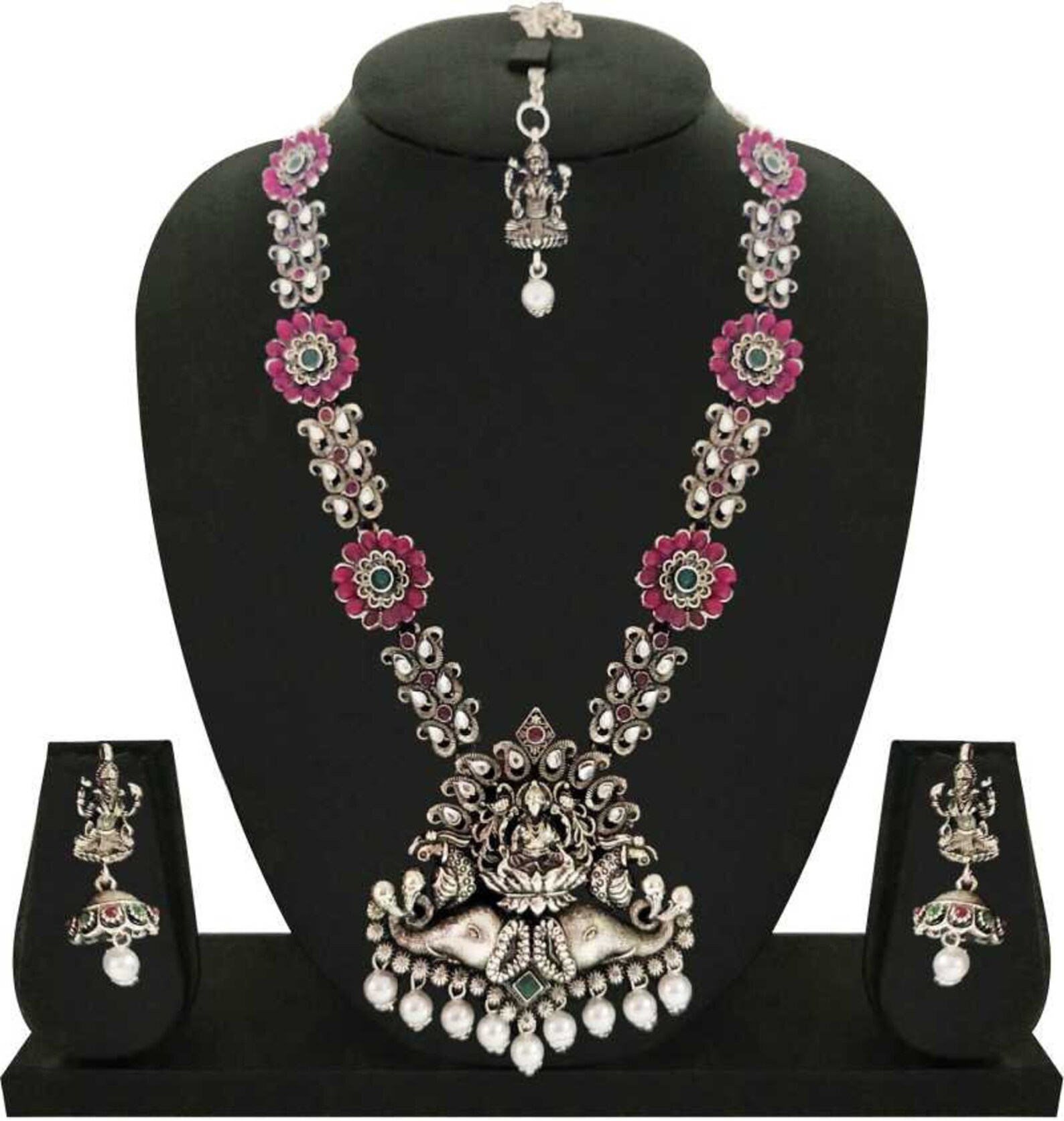 Temple Jewelrynecklace With Mangtika and Earringsindian | Etsy