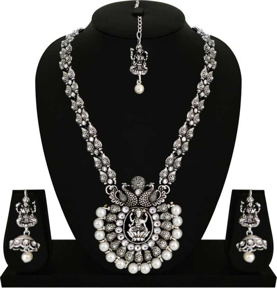 Temple Jewelrynecklace With Mangtika and Earringsindian | Etsy