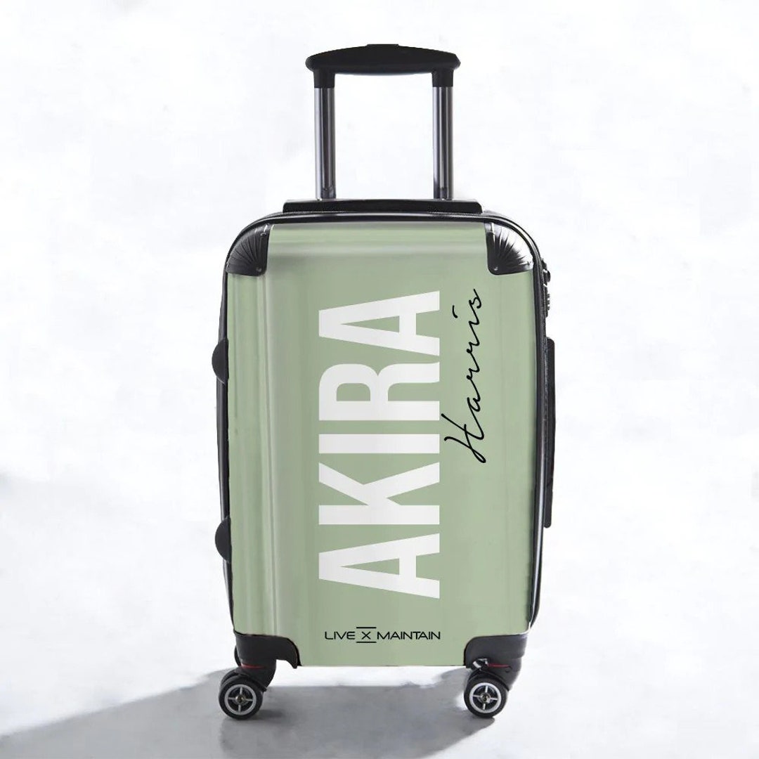 Personalised Stage Side Name Suitcase Cabin Suitcase Custom Suitcase ...