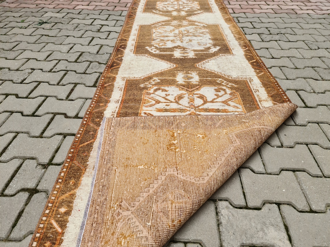 Wide Runner Rug 3.3x11.5 Feet Rustic Style Rug Runner | Etsy