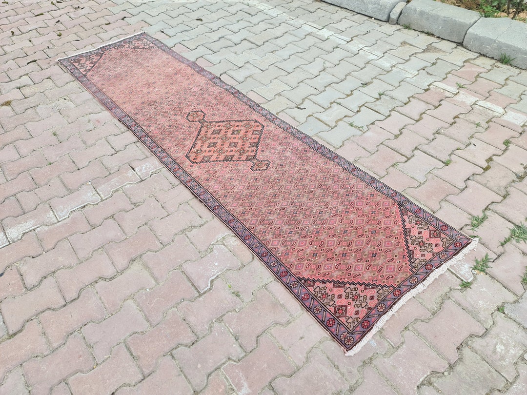 2x9 Vintage Runner Rug Hand Woven Wool Oushak Runner Authentic Runner ...