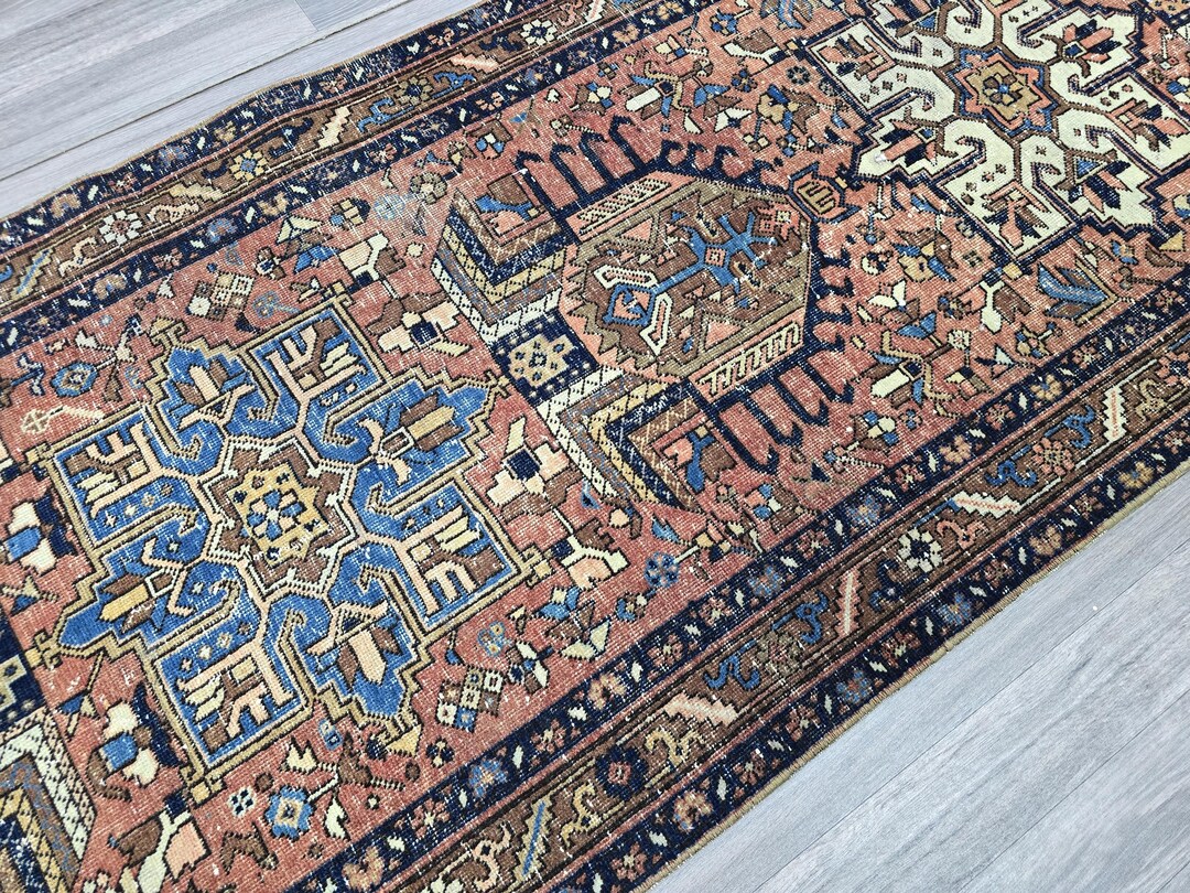 3x12 Classic Vintage Heriz Runner for Hallway and Aisle Runner for ...