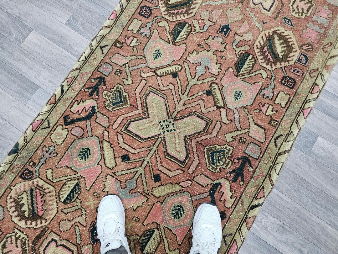 3x12 Feet Narrow and Long Vintage Runner Rug - Long Rug Runner - Hand ...