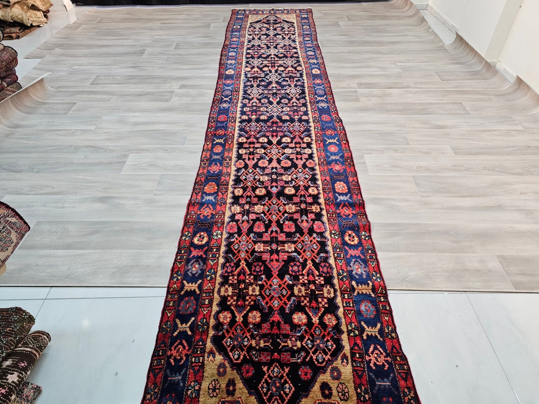 3x16 Extra Long Vintage Persian Design Wool Runner Rug Hand Knotted ...