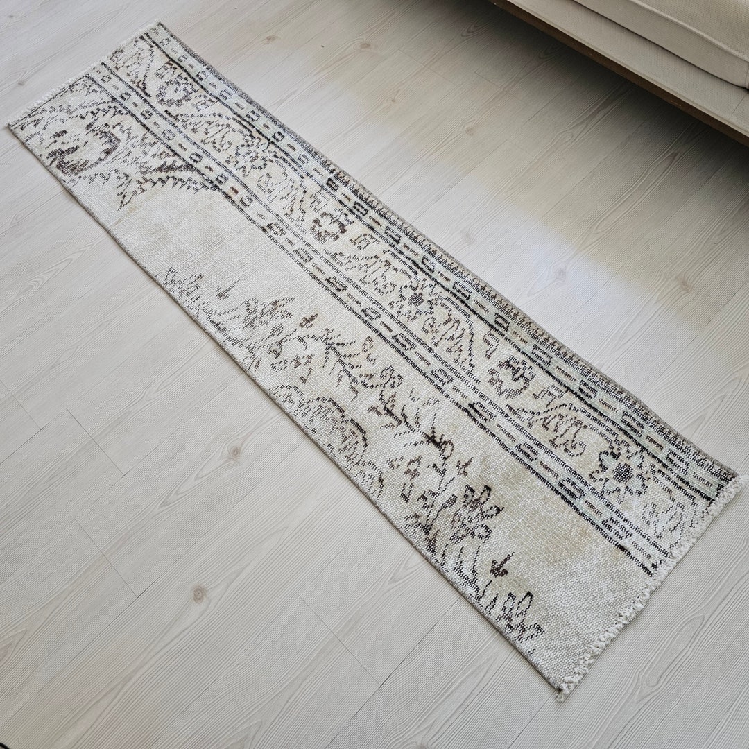 2x6 Faded Vintage Turkish Runner Rug - Muted Wool Runner 1.60x5.80 Feet - Etsy