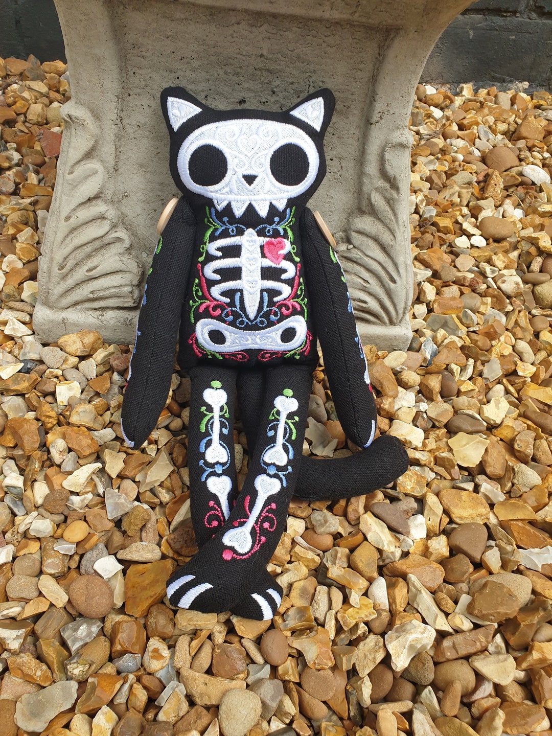 Day of the Dead Cat Sugar Skull Cat Stuffed Cat - Etsy