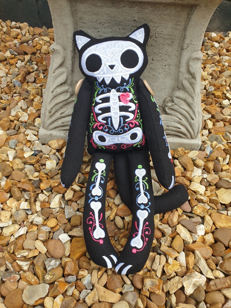 Day of the Dead Cat Sugar Skull Cat Stuffed Cat | Etsy