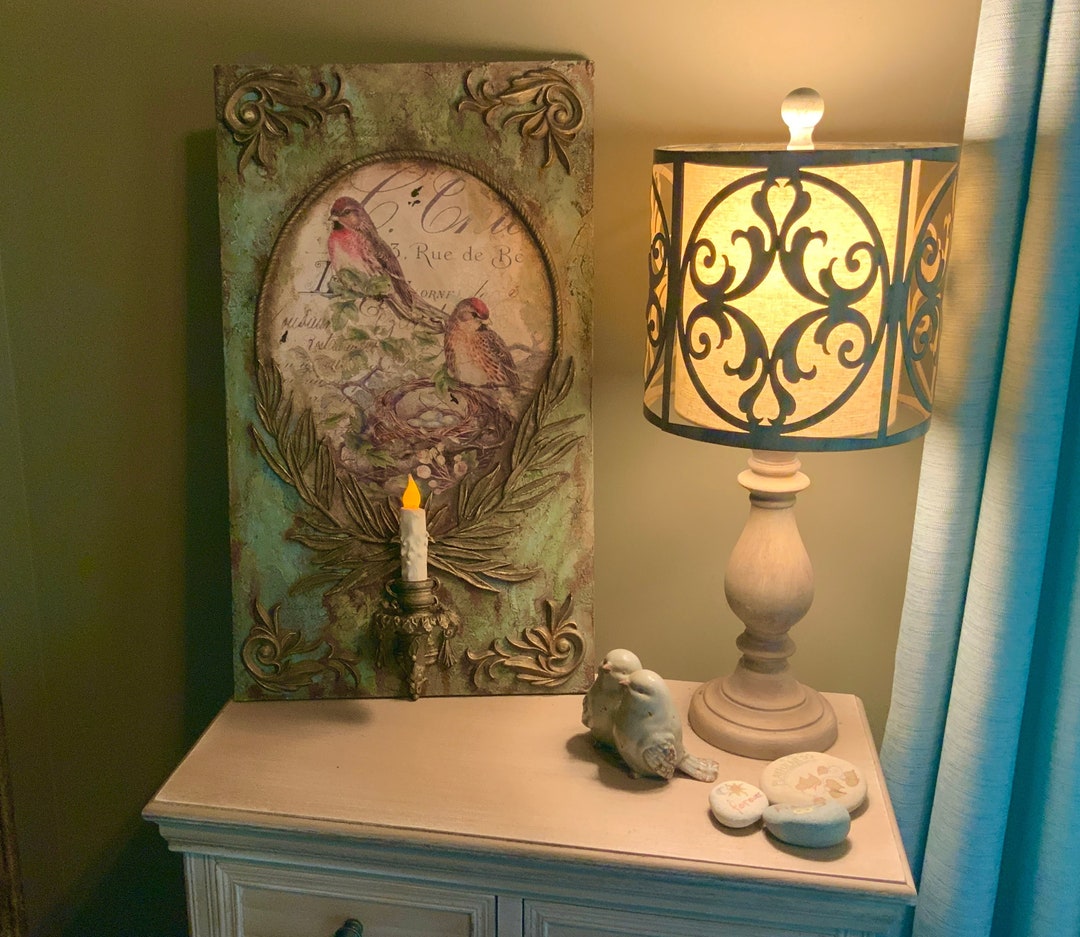 Mixed Media Wall Decor With 3D Decoupage - Etsy