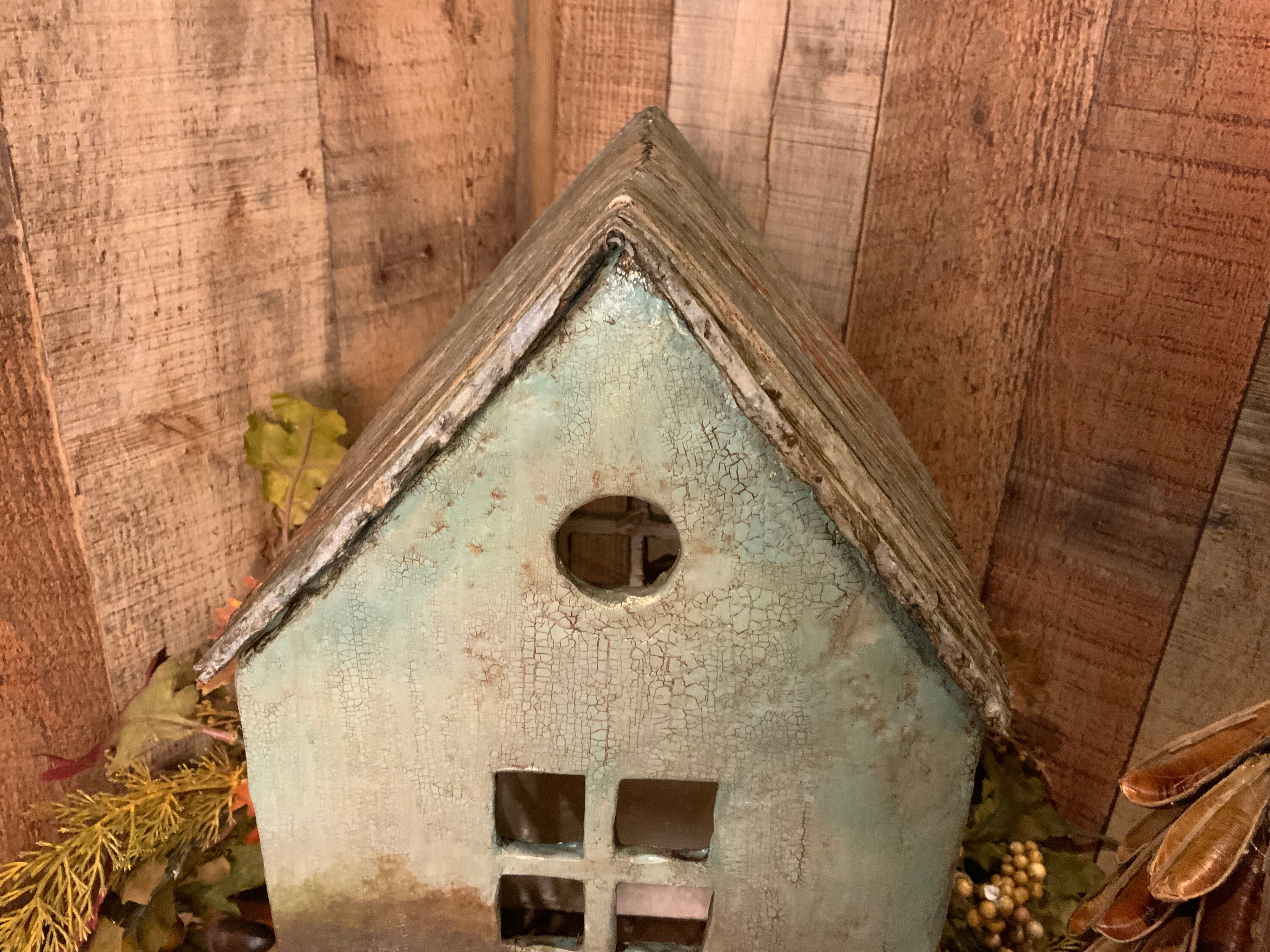 Decoupaged Paper Mache House - Etsy